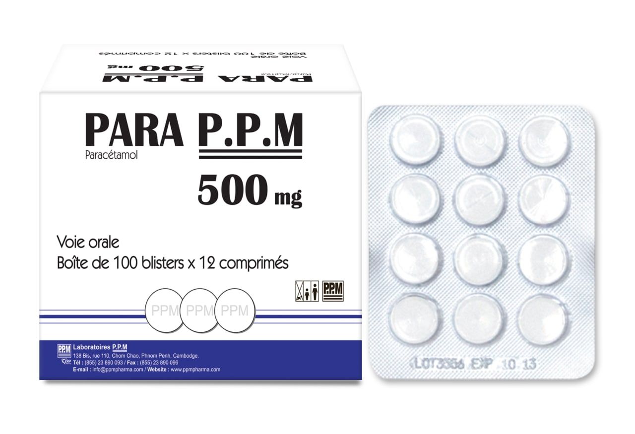 Para 500mg Tab PPM (BOX/100×12) - បាយមេដ ខេមបូឌា - Buymed Cambodia ...