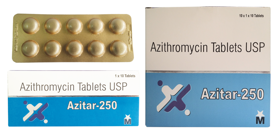 Azitar 250mg tab azithromycin 250mg Maxtar Zee MS (B/10x10 tab ...