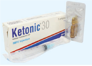 KETONIC 30mg IM/IV Injection SKF (1Vial/Box) - បាយមេដ ខេមបូឌា - Buymed ...