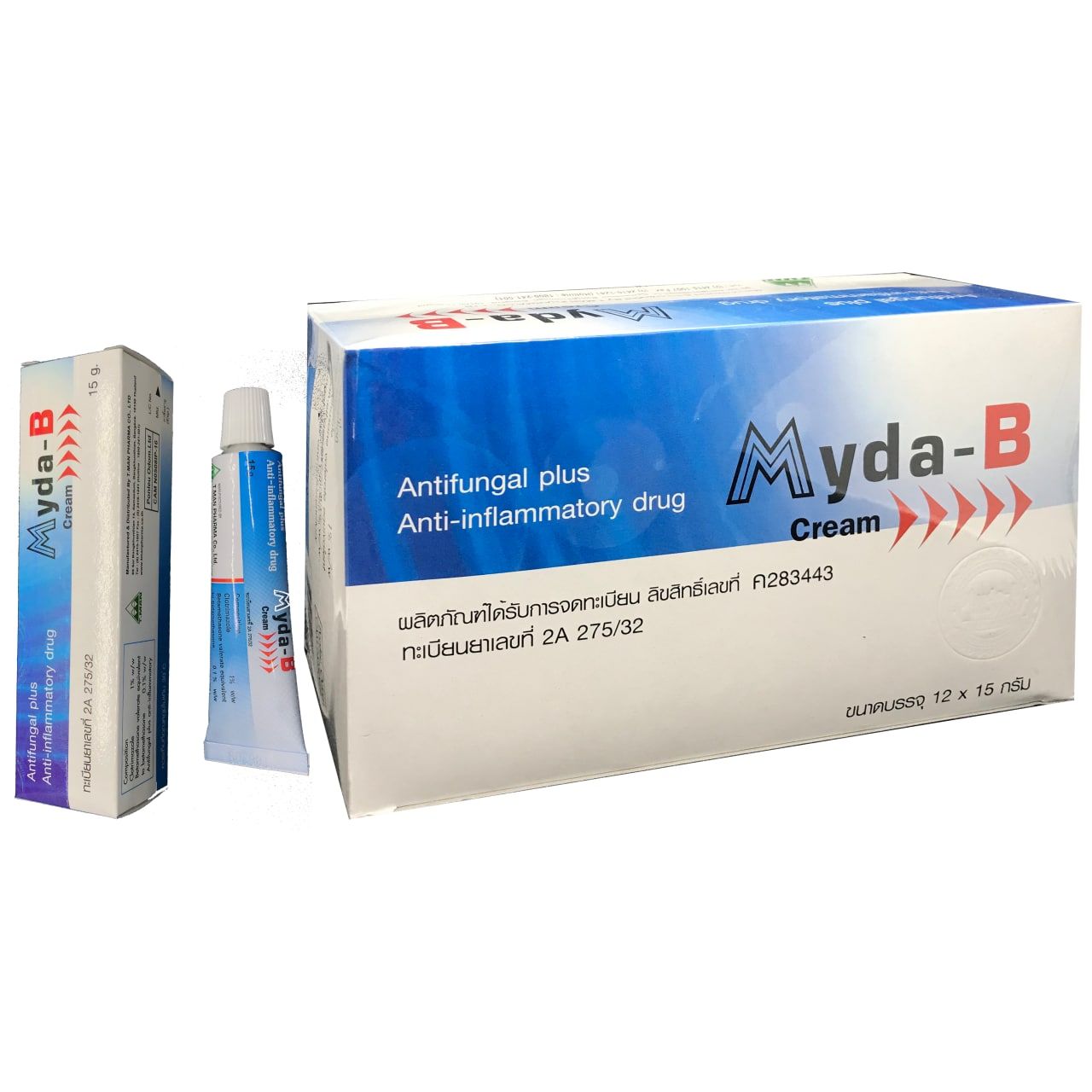 Myda-B Cream 15g T-man (B/12Tubes x15g) - បាយមេដ ខេមបូឌា - Buymed Cambodia ...