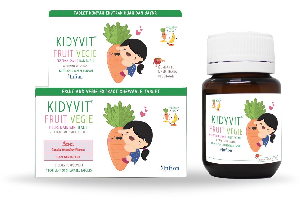 Kidyvit Fruit Vegie Mix berries flavour Chewable tablet Bernofarm (B/30 ...