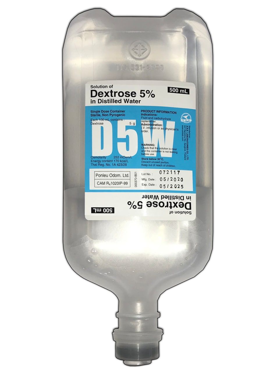 D5W (With Set) A.N.B (B/500ml) - បាយមេដ ខេមបូឌា - Buymed Cambodia - បញ្ជាទិញឱសថថោកជាងគេនៅ Buymed