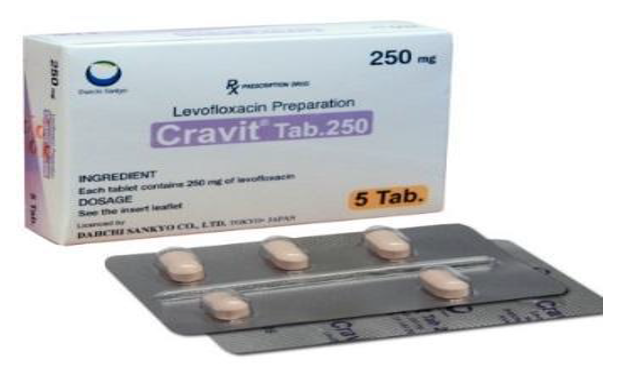 Cravit levofloxacin 250mg daiichi (box/5tab) - បាយមេដ ខេមបូឌា - Buymed ...