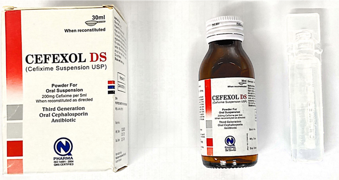 Cefexol DS Cefixime 200mg/5ml Nabiqasim (B/30ml+ 20ml Water) - បាយមេដ ...