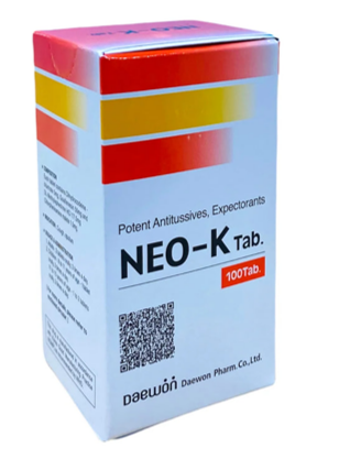 NEO-K ( Antiussive, Expectorants ) Well Care Pharma (100Tabs/Box ...