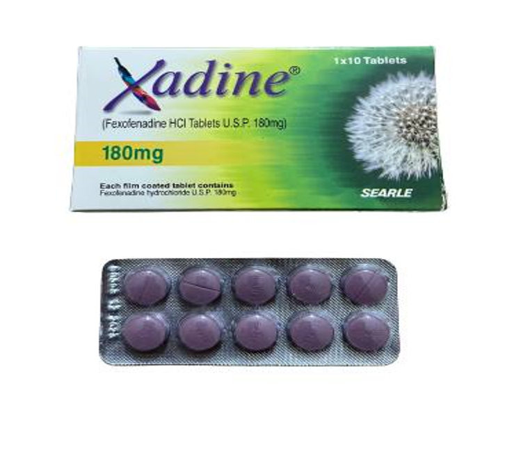 Xadine fexofenadin HCL 180mg searle (box/10tab) - បាយមេដ ខេមបូឌា ...