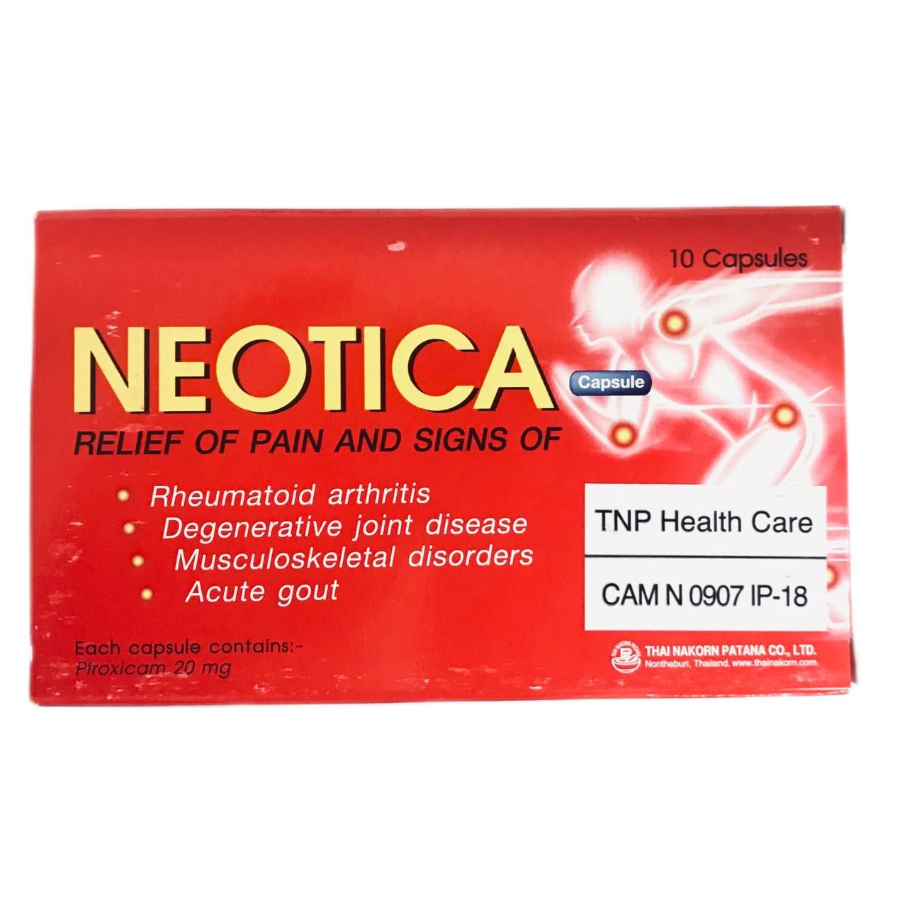 NEOTICA CAPSULE 20mg TNP HEALTH CARE CO.,LTD (B/10Cap/Stripe) - បាយមេដ ...