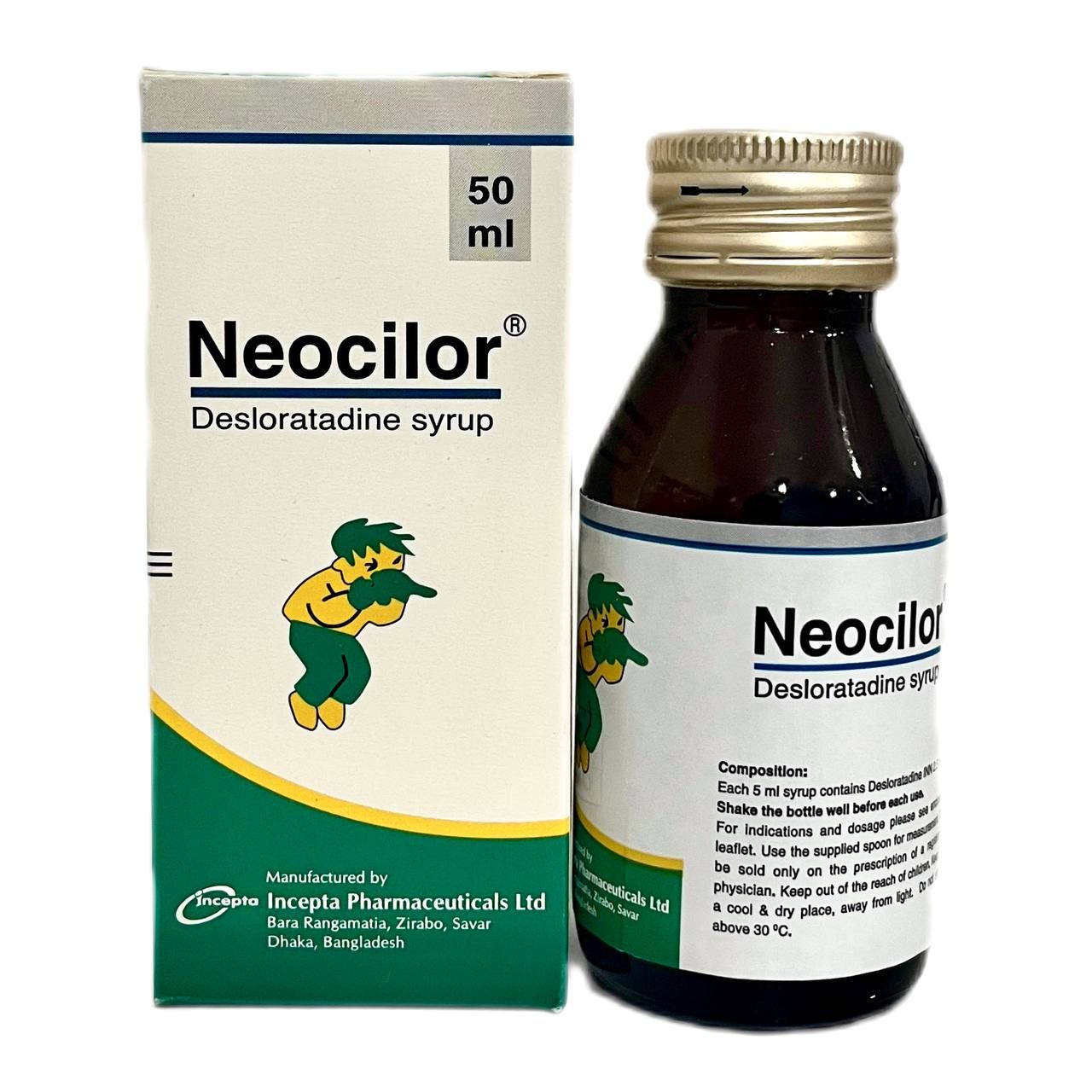 Neocilor Syrup Incepta Pharma (Bottel/50ml) - បាយមេដ ខេមបូឌា - Buymed ...