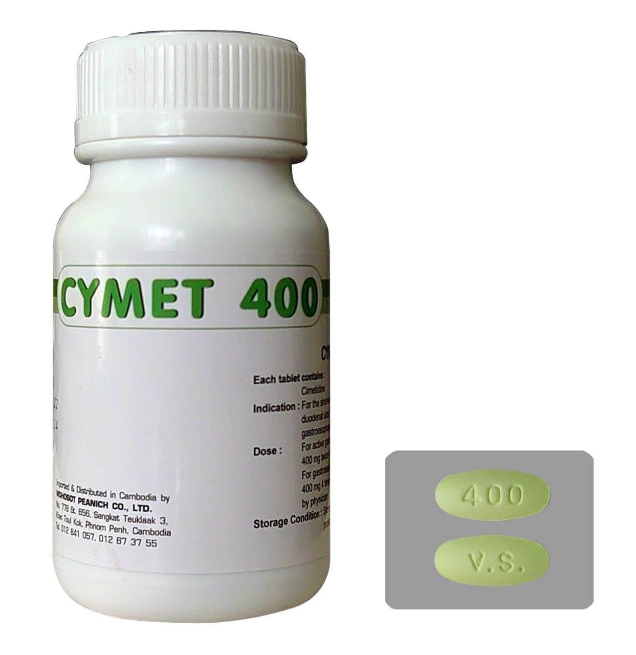 Cymetidine 400mg Tab Utopian (B/100 Tabs) - បាយមេដ ខេមបូឌា - Buymed ...