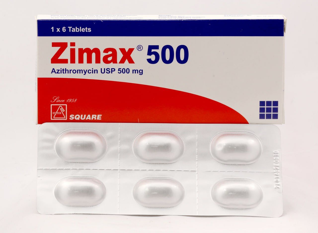 Zimax 500mg Tab Square (B/1x6 Tabs) - បាយមេដ ខេមបូឌា - Buymed Cambodia ...