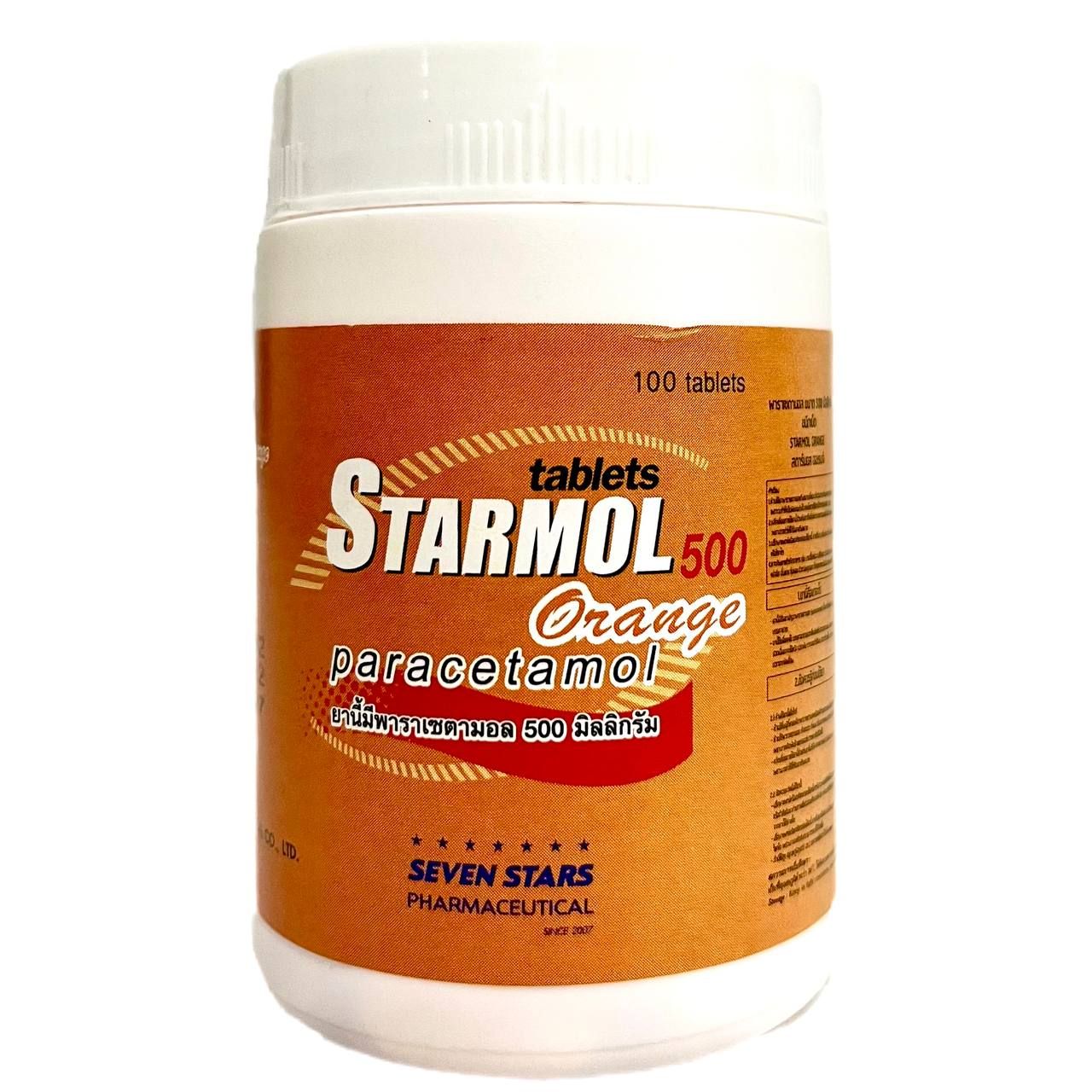 Starmol 500mg Orange Tablets SEVEN STARS (Bottle/100 Tabs) - បាយមេដ ...