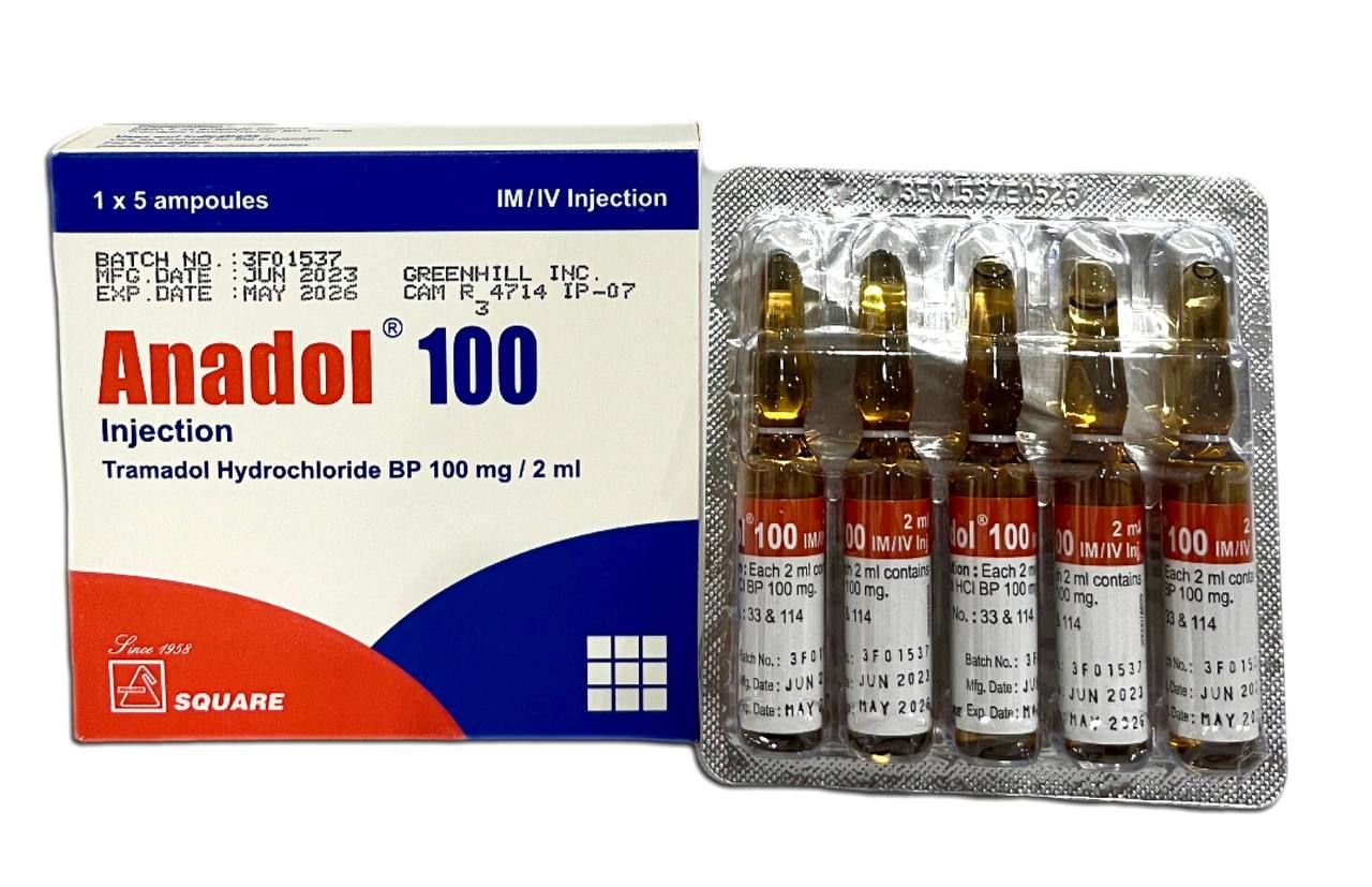 Anadol 100mg Injection Square (B/5 Ampoules) - បាយមេដ ខេមបូឌា - Buymed ...