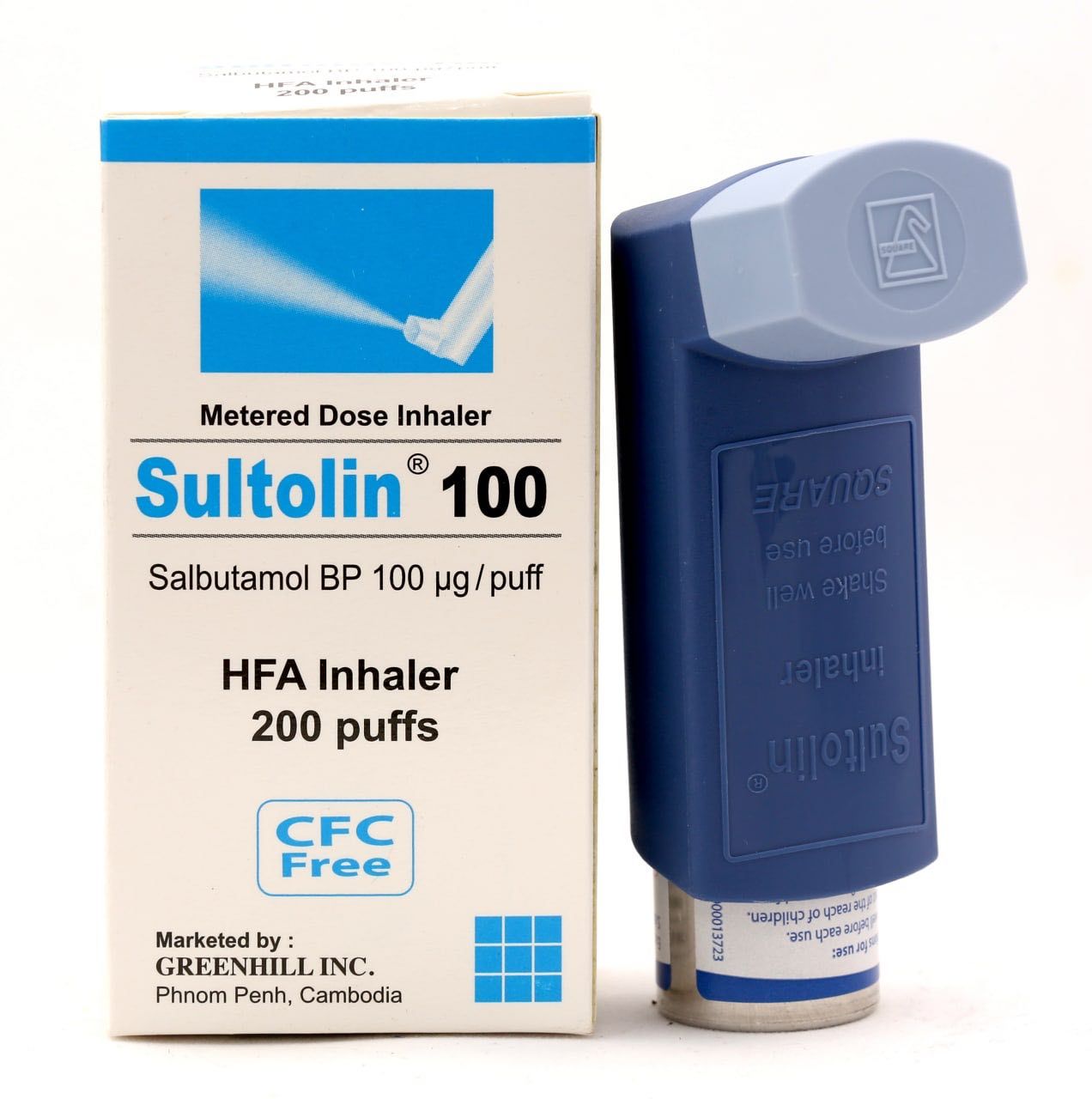 Sultolin 100mg Inhaler Square (B/200 Puffs) - បាយមេដ ខេមបូឌា - Buymed ...