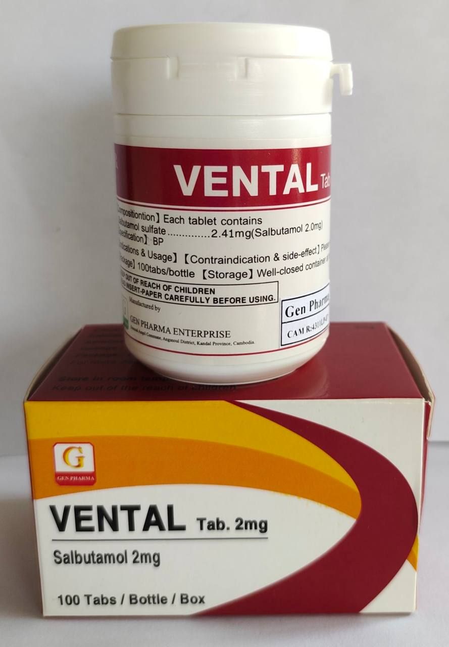 Vental Tab Gen Pharma (100 Tab/Bottle/Box) - បាយមេដ ខេមបូឌា - Buymed ...