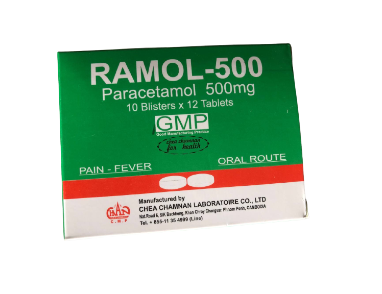 Ramol paracetamol 500mg chea chamnan (box/120tab) - បាយមេដ ខេមបូឌា ...