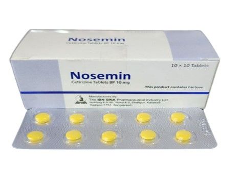 Nosemin cetirizine dihydrochloride 10mg (box/100tab) - បាយមេដ ខេមបូឌា ...