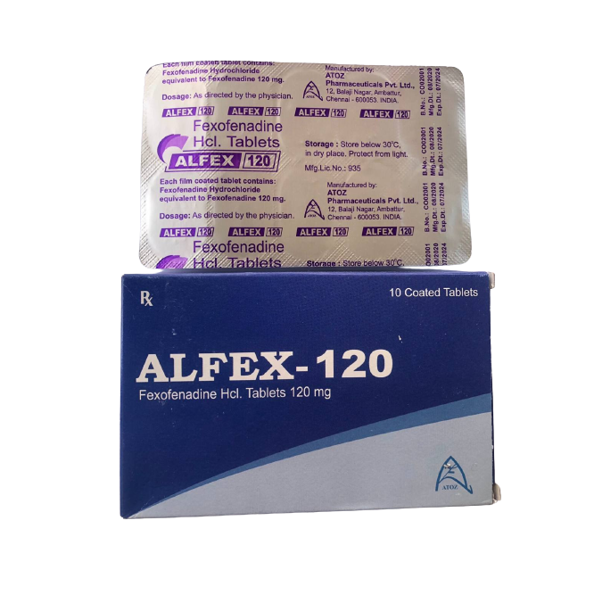 Alfex fexofenadine 120mg atoz (box/10tab) - បាយមេដ ខេមបូឌា - Buymed ...