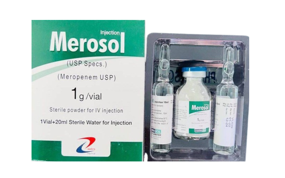Merosol meropenem 1g zesh (box/1vial+2amp) - បាយមេដ ខេមបូឌា - Buymed ...