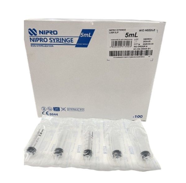 Nipro syringe 5ml luer slip (Box/100 PCS).V - បាយមេដ ខេមបូឌា - Buymed ...