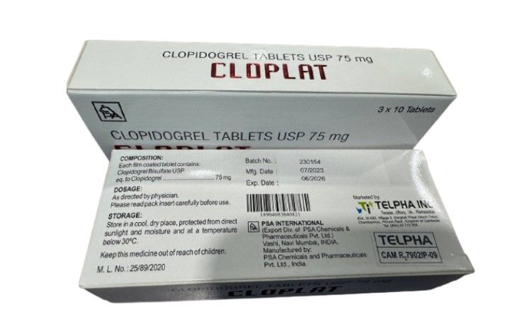 Cloplat clopidogrel 75mg psa chemicals (box/30tab) - បាយមេដ ខេមបូឌា ...