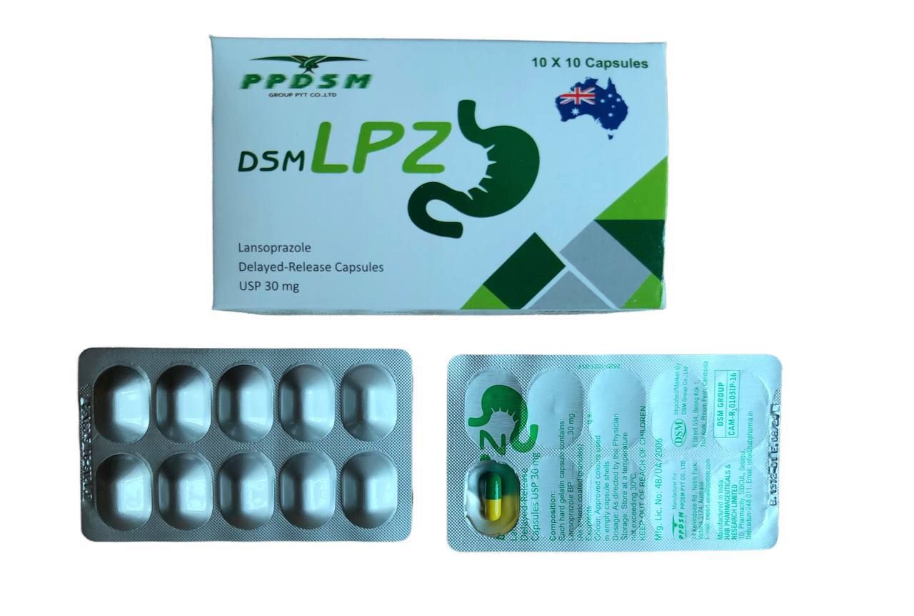 Dsm LPZ lansoprazole 30mg ppdsm (box/100cap) - បាយមេដ ខេមបូឌា - Buymed ...