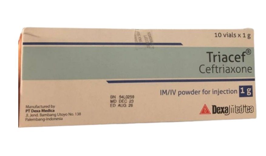 Triacef 1G Dexa Medica (10Vials/Box) - បាយមេដ ខេមបូឌា - Buymed Cambodia ...
