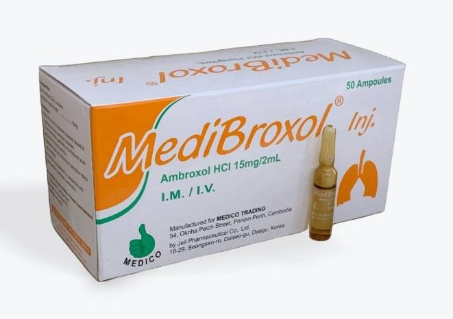 Medibroxol ambroxol 15mg/2ml medico (box/50amp/2ml) - បាយមេដ ខេមបូឌា ...