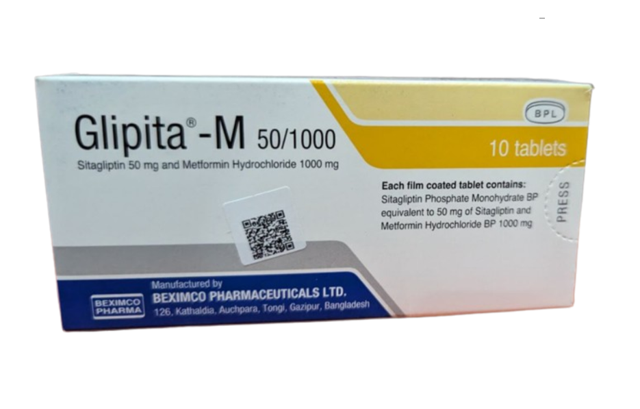 Glipita 50mg/1000mg beximco (box/10tab) - បាយមេដ ខេមបូឌា - Buymed ...