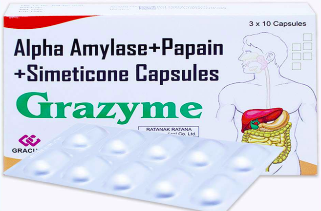 Grazyme gracure (box/30cap) - បាយមេដ ខេមបូឌា - Buymed Cambodia ...