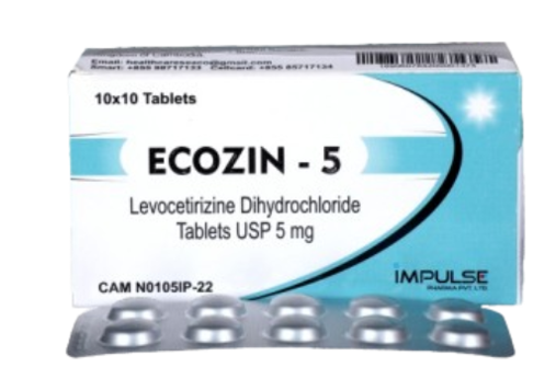 Ecozin levocetirizine 5mg impulse (box/100tabs) - បាយមេដ ខេមបូឌា ...