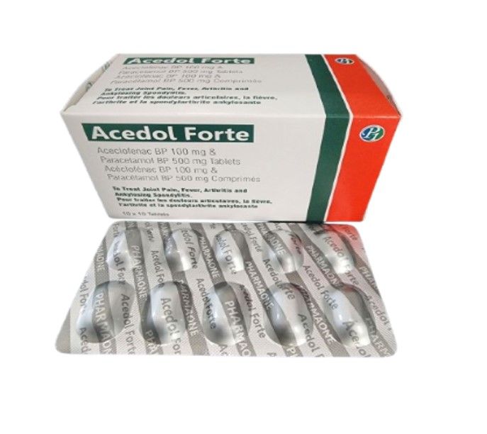 Acedol Forte 100mg/500mg pharmaone (box/100tab) - បាយមេដ ខេមបូឌា ...