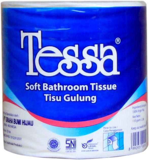 TOT04 Tessa Toilet single roll 306 sheet 2 ply (case/10bag/10roll ...