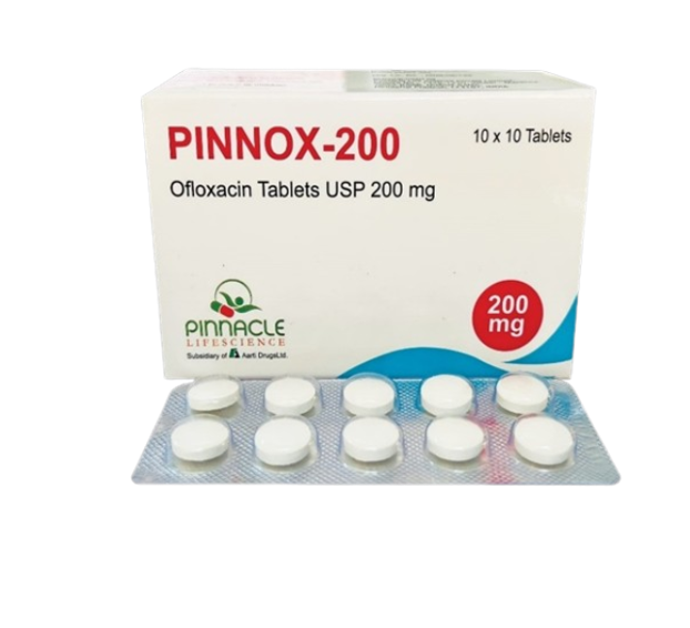 Pinnox ofloxacin 200mg pinnacle (box/100tab) - បាយមេដ ខេមបូឌា - Buymed ...