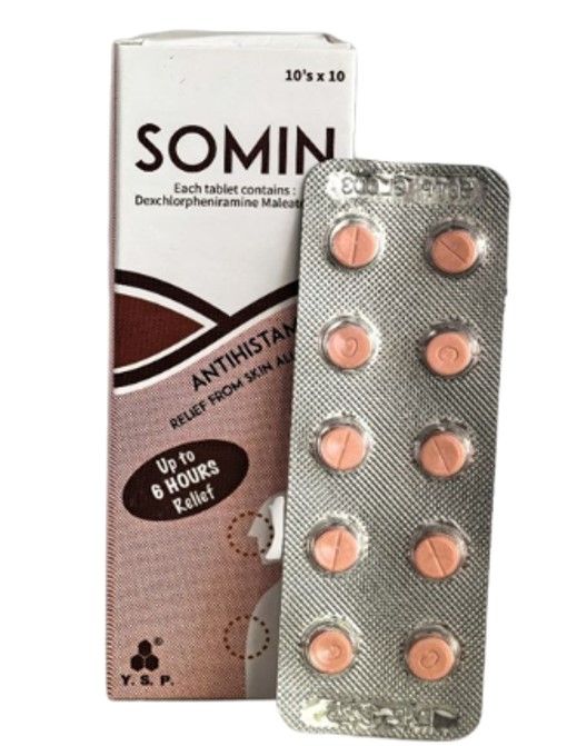 Somin dexchlorpheniramine 2mg ysp (box/100tab) - បាយមេដ ខេមបូឌា ...