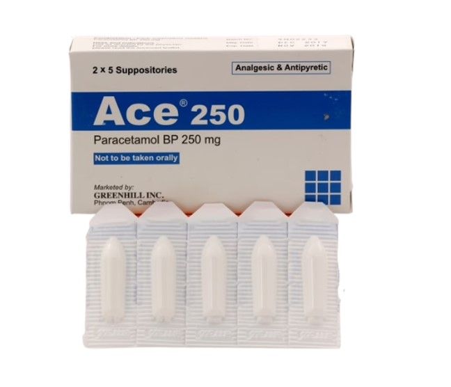 Ace 250mg Supposltory Square (B/2x5 Tabs) - បាយមេដ ខេមបូឌា - Buymed ...