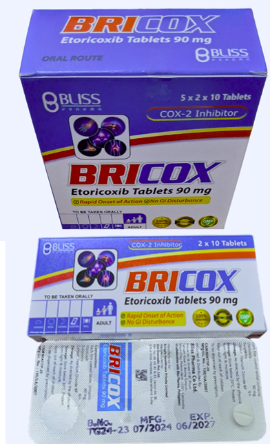 Bricox etoricoxib 90mg mascot (box/100tab) - បាយមេដ ខេមបូឌា - Buymed ...