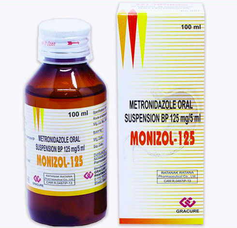 Monizol metronidazole 125mg gracure (bot/100ml) - បាយមេដ ខេមបូឌា ...