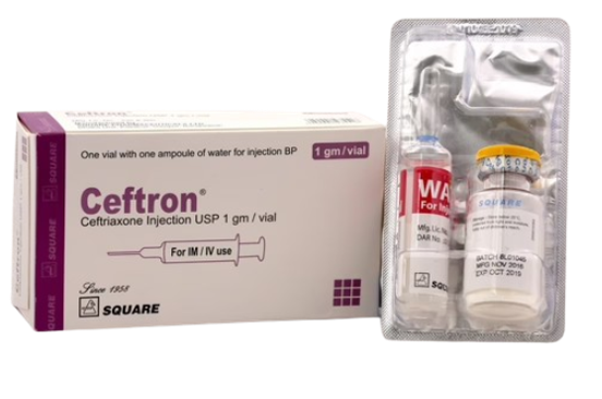 Ceftron 1g IV/IM Injection Square (B/1 Vial + WFI) - បាយមេដ ខេមបូឌា ...