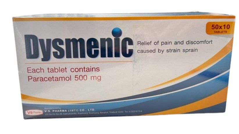 Dysmenic paracetamol 500mg v.s.pharma (box/500tab) - បាយមេដ ខេមបូឌា ...
