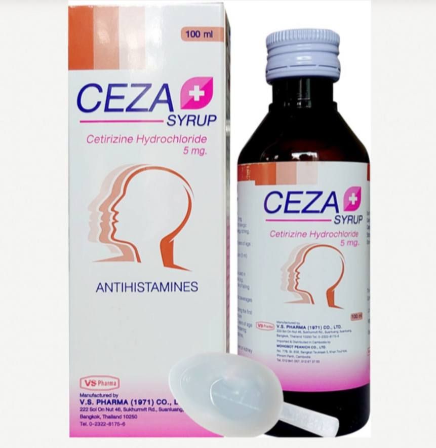 Ceza cetirizine 5mg syrup utopain (bot/100ml) - បាយមេដ ខេមបូឌា - Buymed ...