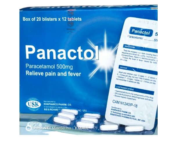 Panactol paracetamol 500mg khapharco (box/240tab) - បាយមេដ ខេមបូឌា ...