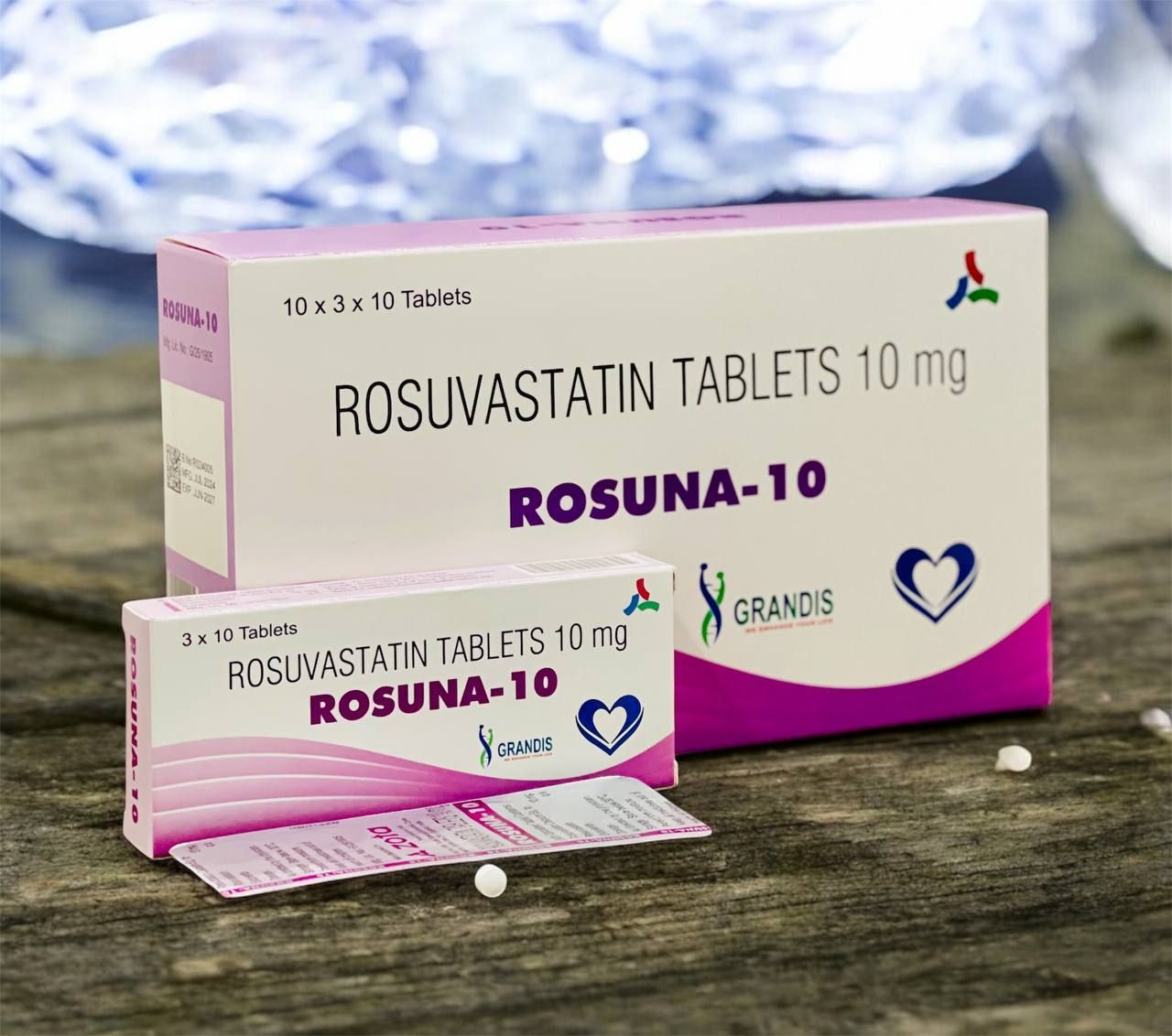 ROSUNA 10 (Rosuvastatin 10mg, 300 Tablets, Labo ZOTA, India) - បាយមេដ ...